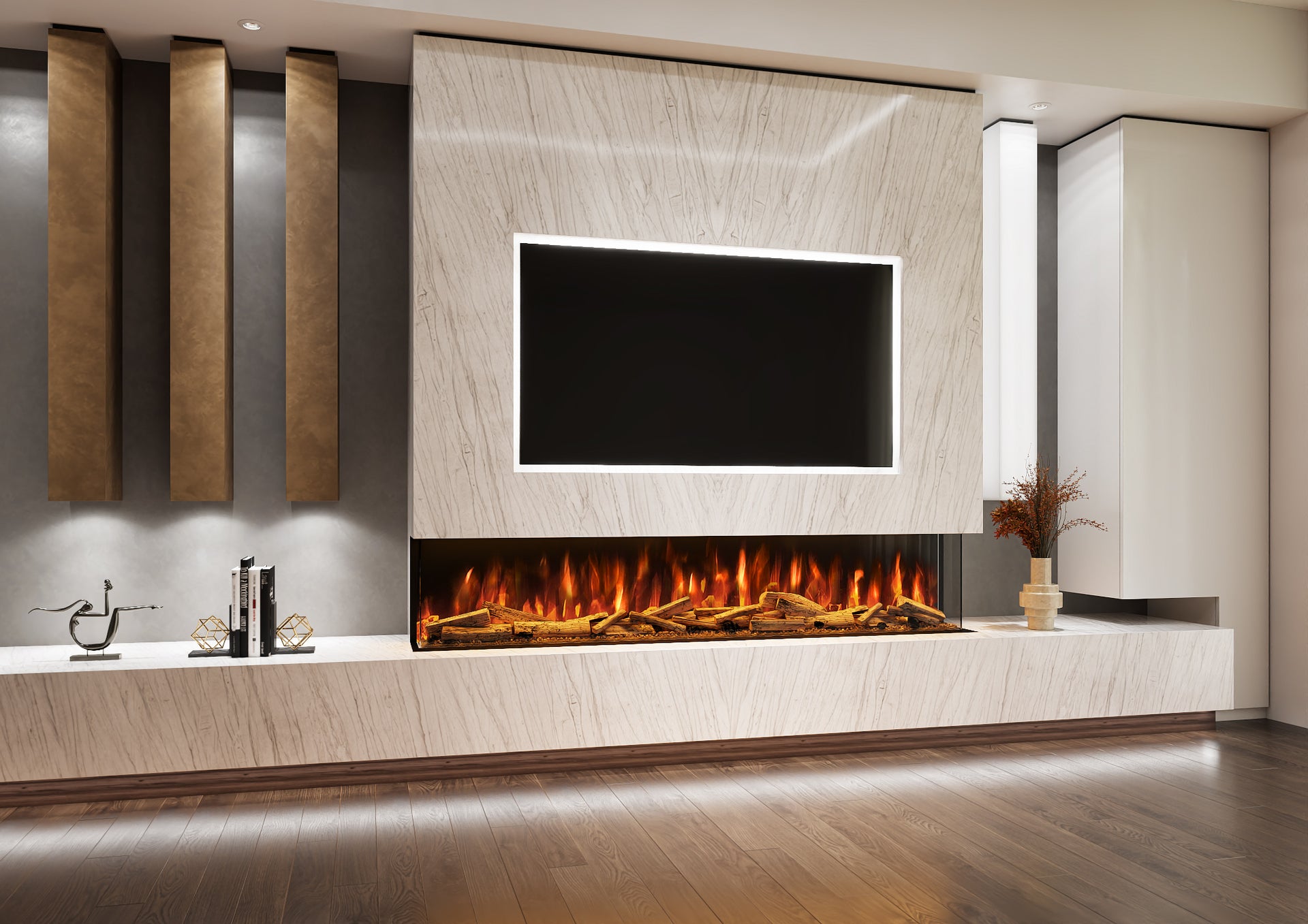 Evolution Fires Advance Series 2000 Media Wall Electric Fire ...